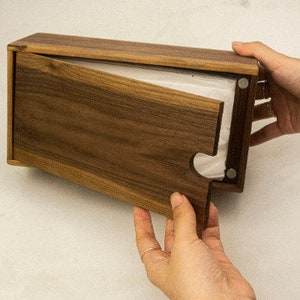 Wooden Tissue Box Cover - Wood Tissue Holder Square & Rectangle - Rustic Wood Tissue Box Cover ...