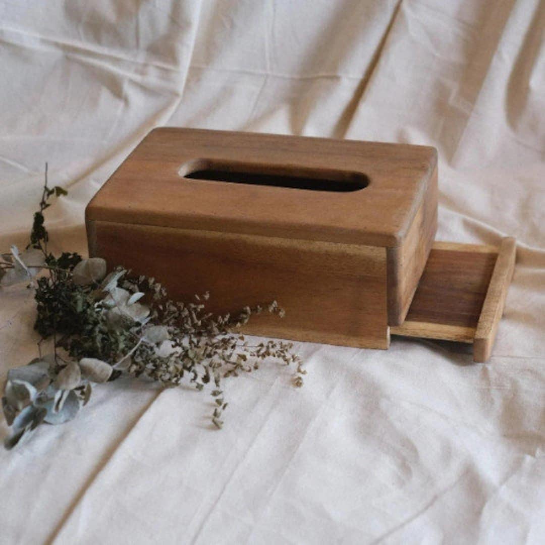 Wooden Tissue Box Cover - Wood Tissue Holder Square & Rectangle ...