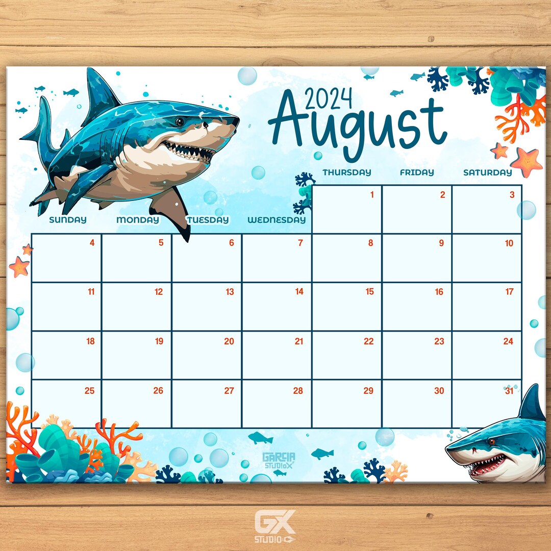 EDITABLE August 2024 Calendar, Fillable Summer Planner, Monthly ...
