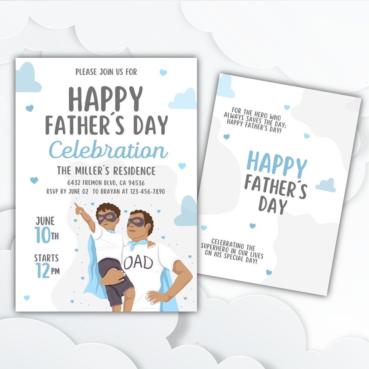 Fathers Day Celebration Invitations, Celebrate Dad Invite, Dad Day ...
