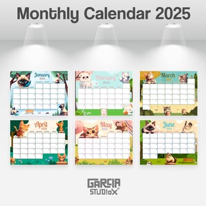 2025 Kids Calendar | Editable Monthly Calendar for Children, School and ...