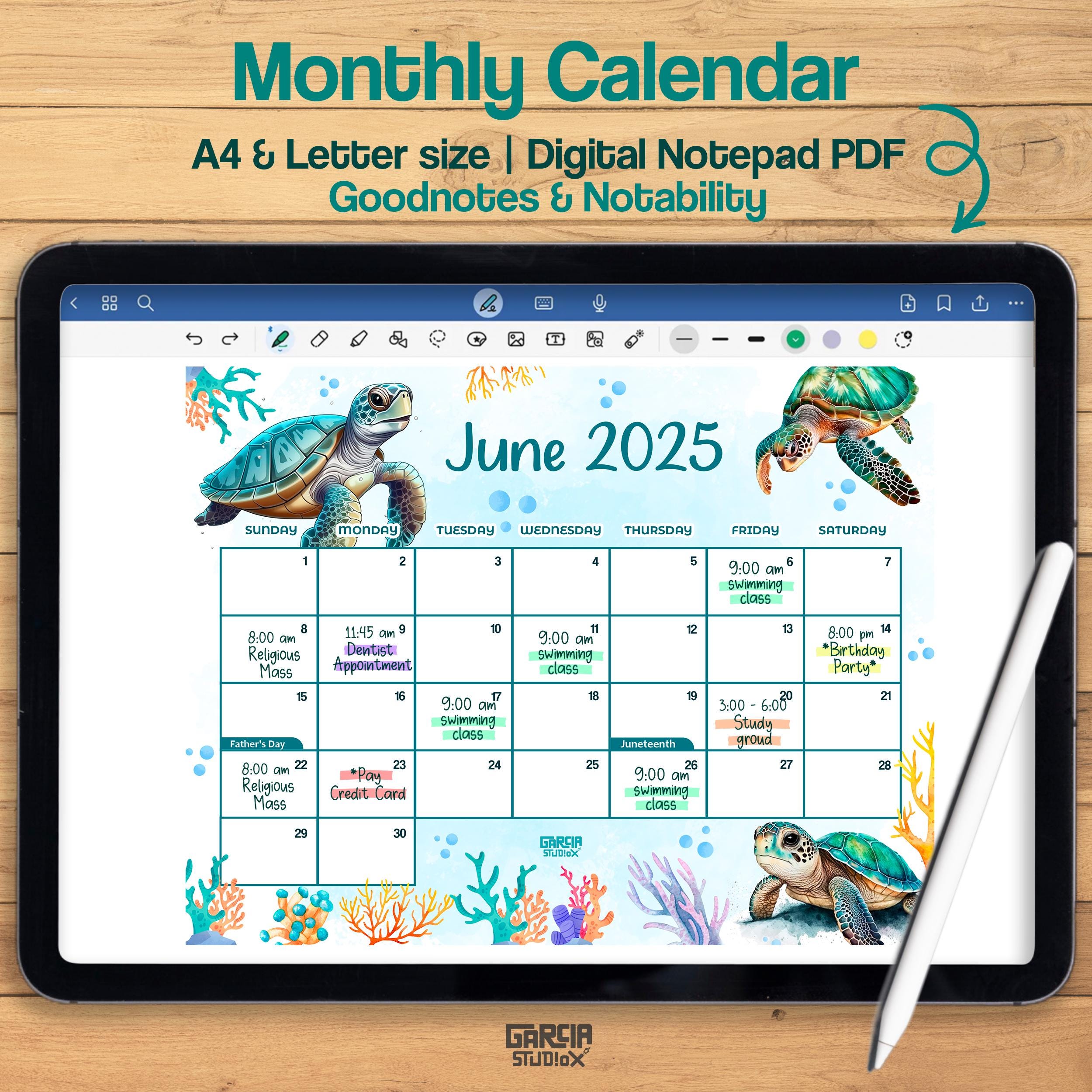 EDITABLE June 2025 Calendar, Fillable Summer Planner, Monthly Schedule ...
