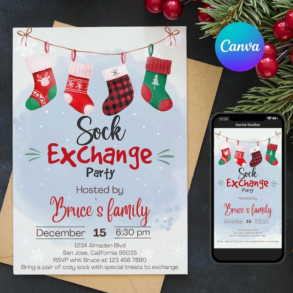 Sock Exchange Invitation - Etsy