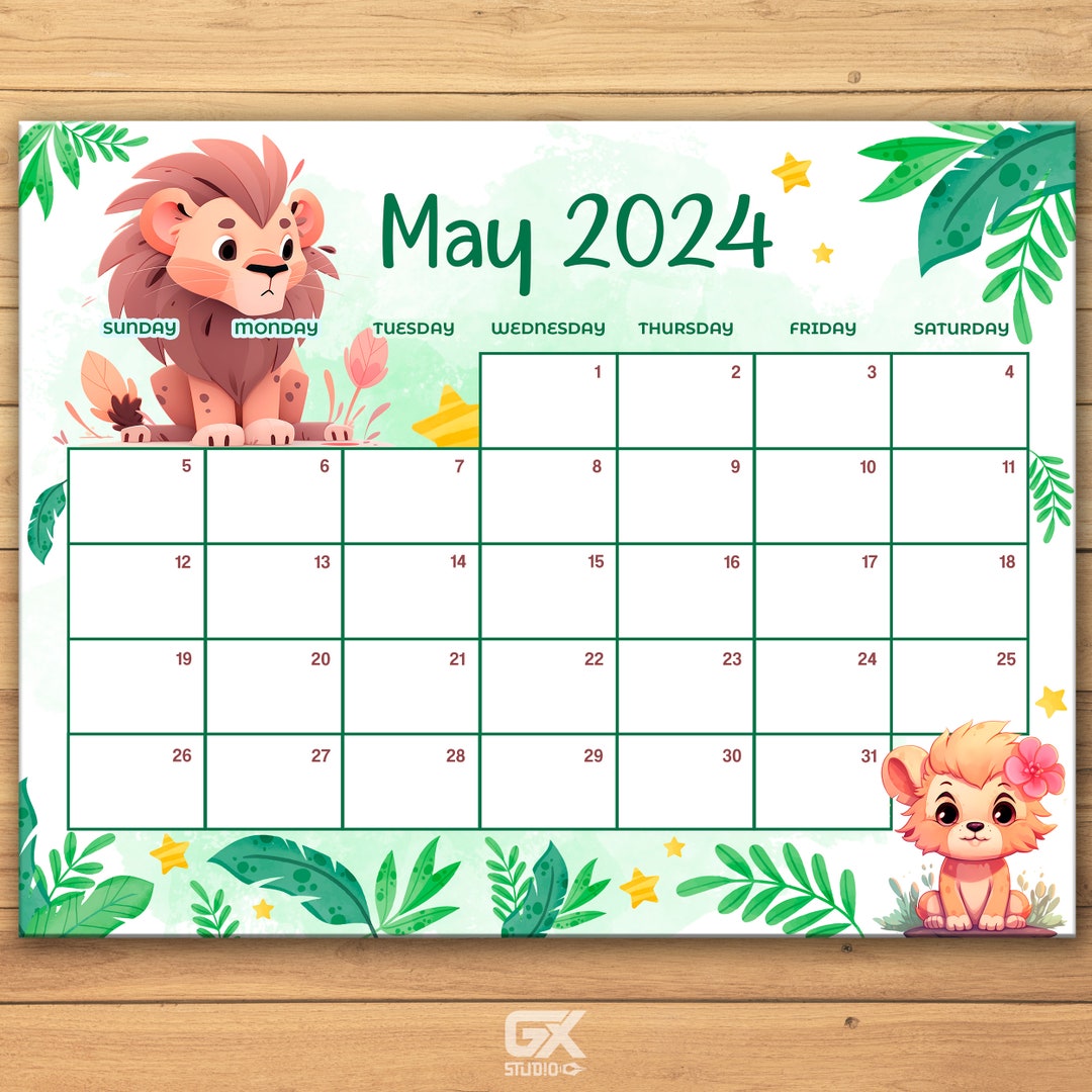 EDITABLE May 2024 Calendar, Fillable Spring Planner, Monthly Schedule ...