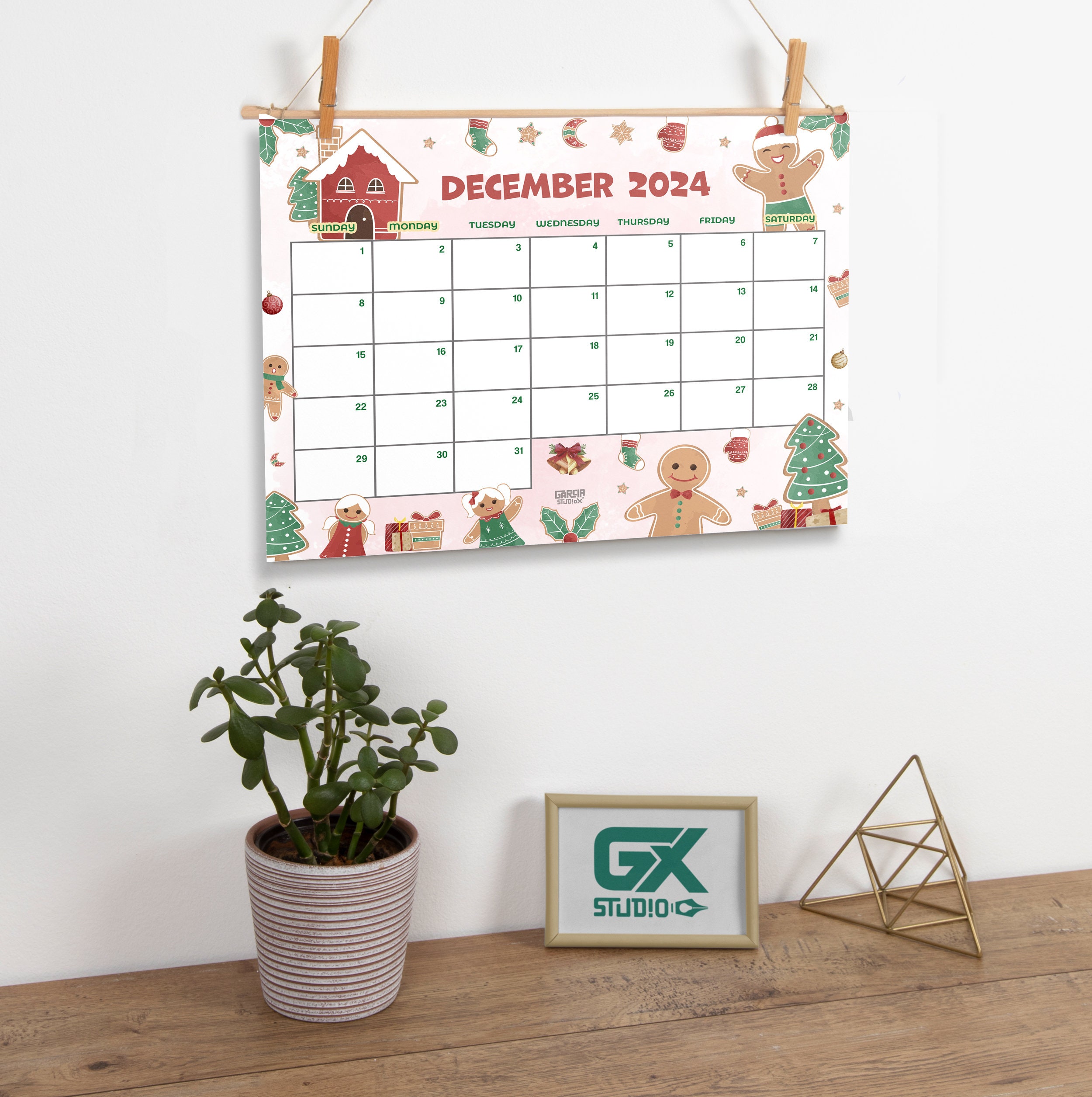 EDITABLE December 2024 Calendar, Fillable Christmas Planner, Monthly ...