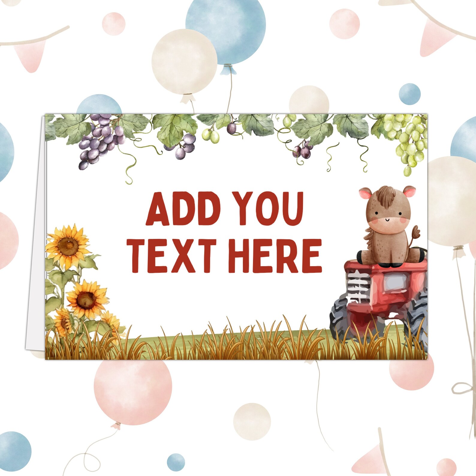 Farm Food Labels, Printable Farm Tent Cards, Farm Party Food Tent Cards ...