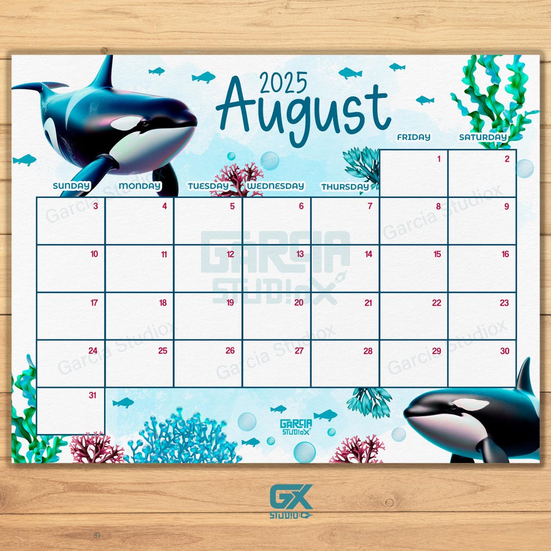 EDITABLE August 2025 Calendar, Fillable Summer Planner, Monthly ...