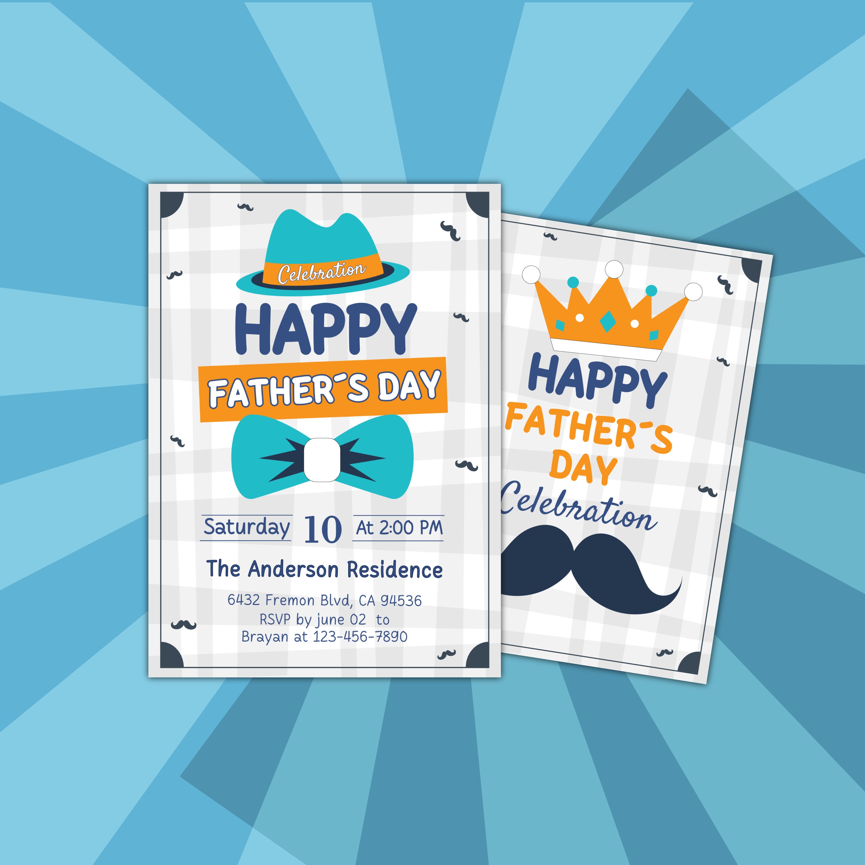 Fathers Day Celebration Invitation, Father's Day Brunch, Celebrate Dad ...