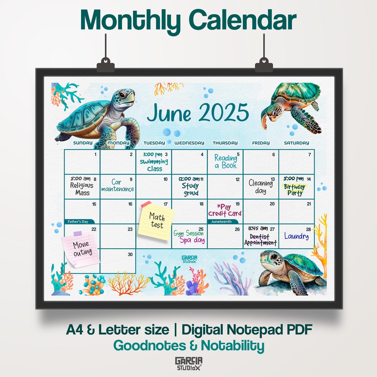 EDITABLE June 2025 Calendar, Fillable Summer Planner, Monthly Schedule ...
