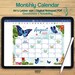 EDITABLE August 2025 Calendar, Cute Blue Butterflies Summer, Pretty ...