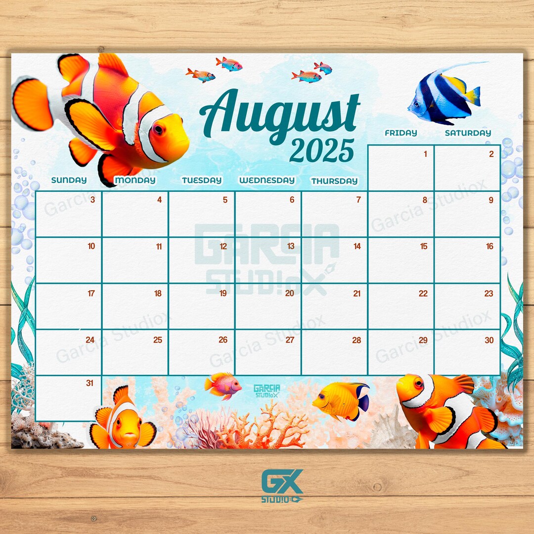 EDITABLE August 2025 Calendar, Fillable Summer Planner, Monthly ...
