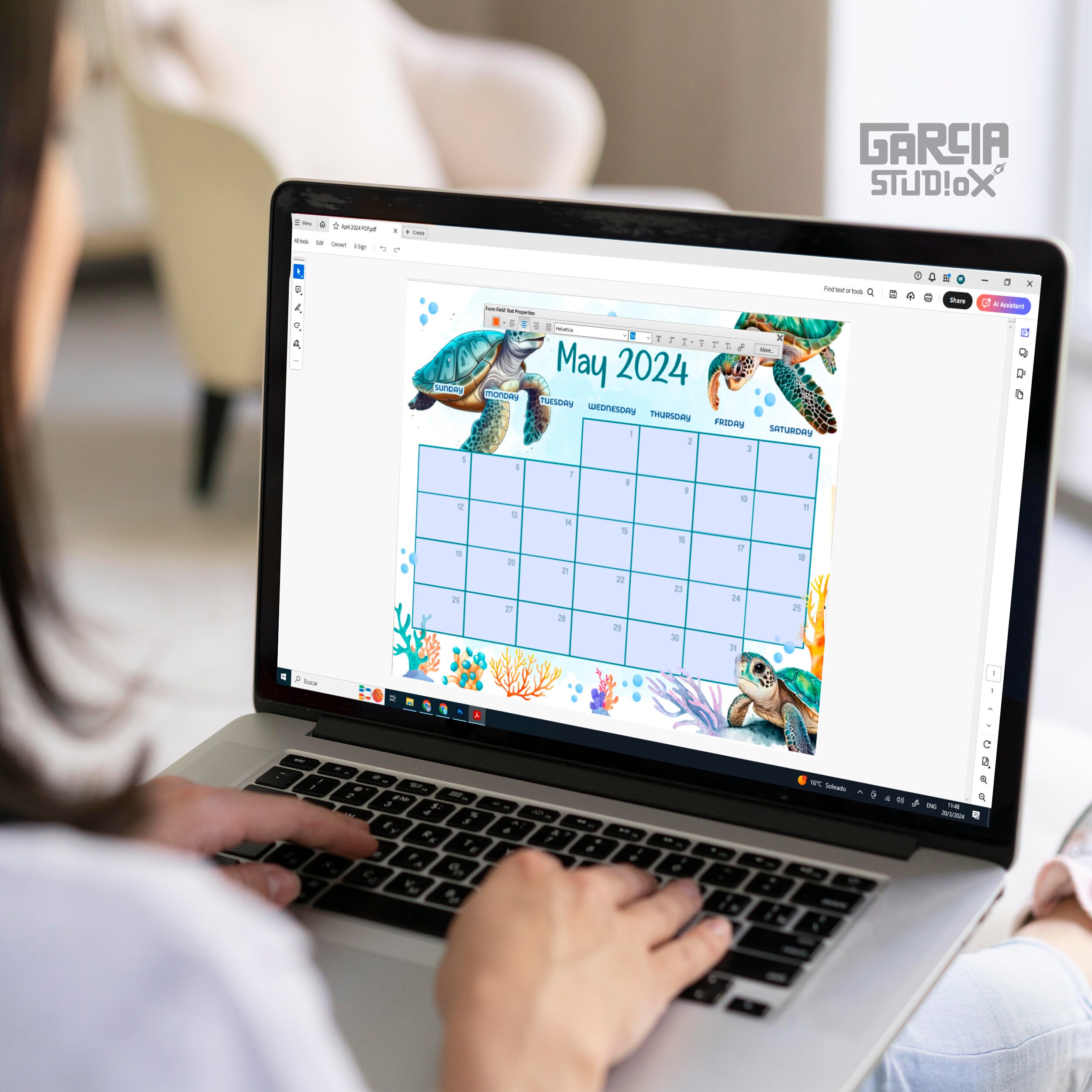 EDITABLE May 2024 Calendar, Fillable Spring Planner, Monthly Schedule ...