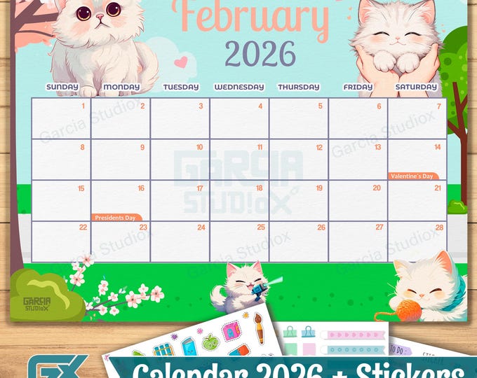 February 2026 Printable Calendar With Holidays – Editable Cute Persian ...