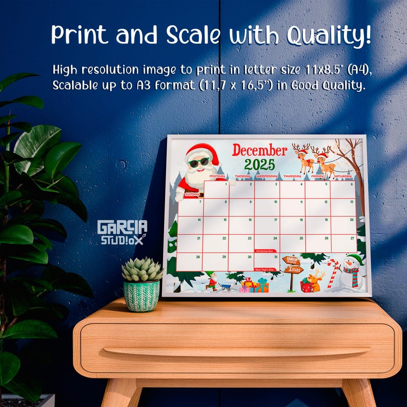 EDITABLE December 2025 Calendar, Fillable Christmas Planner, Monthly ...