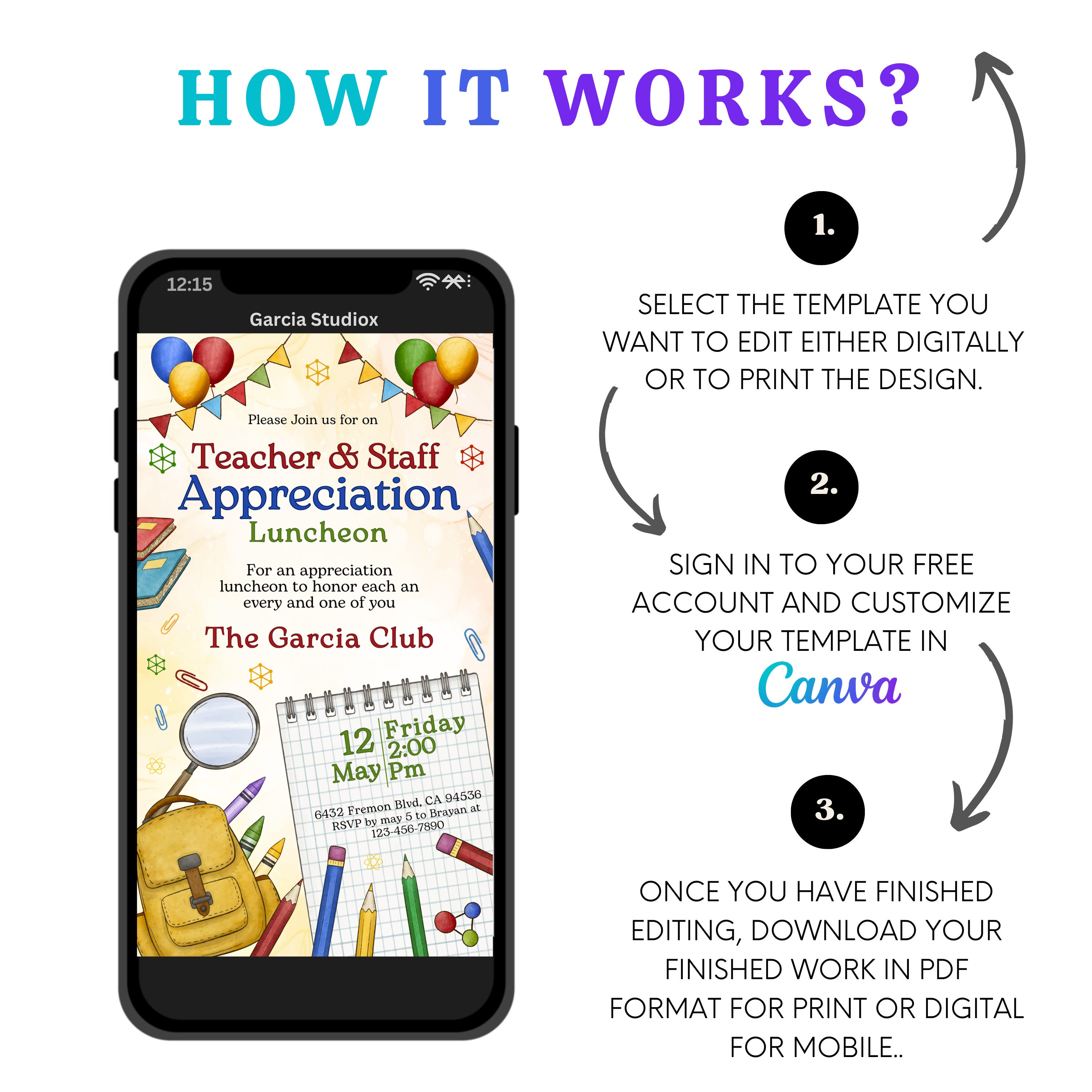 Teacher Staff Appreciation Invitation, Happy Teacher Day Invite ...