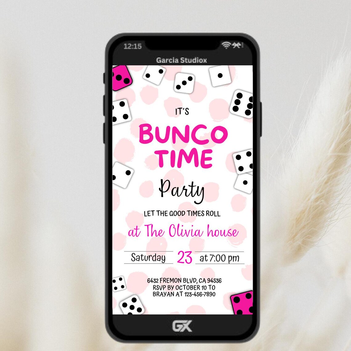 EDITABLE Bunco Time Party Invitation, Customizable PDF Download ...