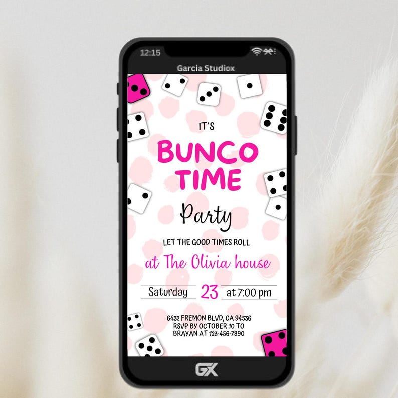 EDITABLE Bunco Time Party Invitation, Customizable PDF Download ...