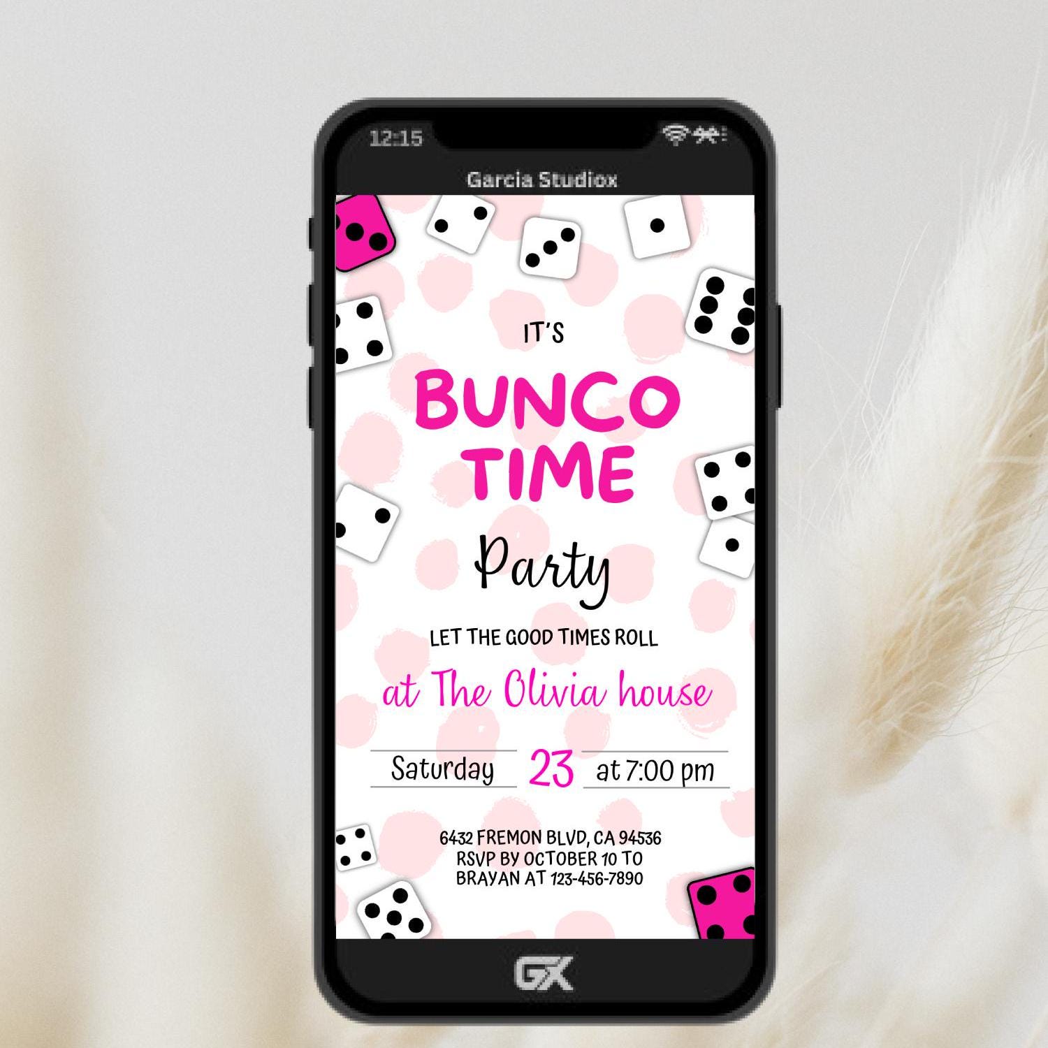 EDITABLE Bunco Time Party Invitation, Customizable PDF Download ...