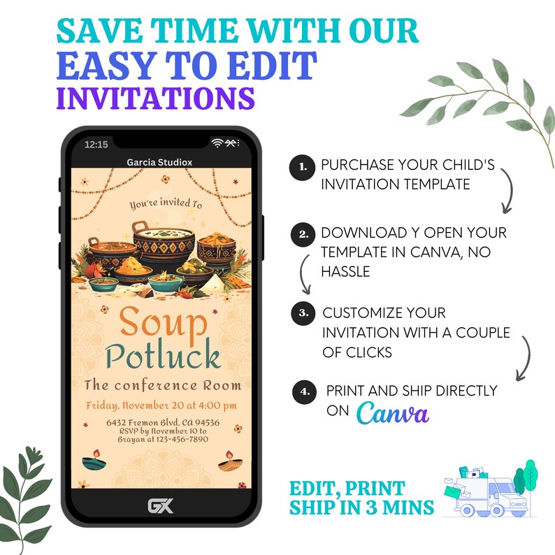 Editable Hindu Soup Potluck Invitation, Mandalas & Traditional ...