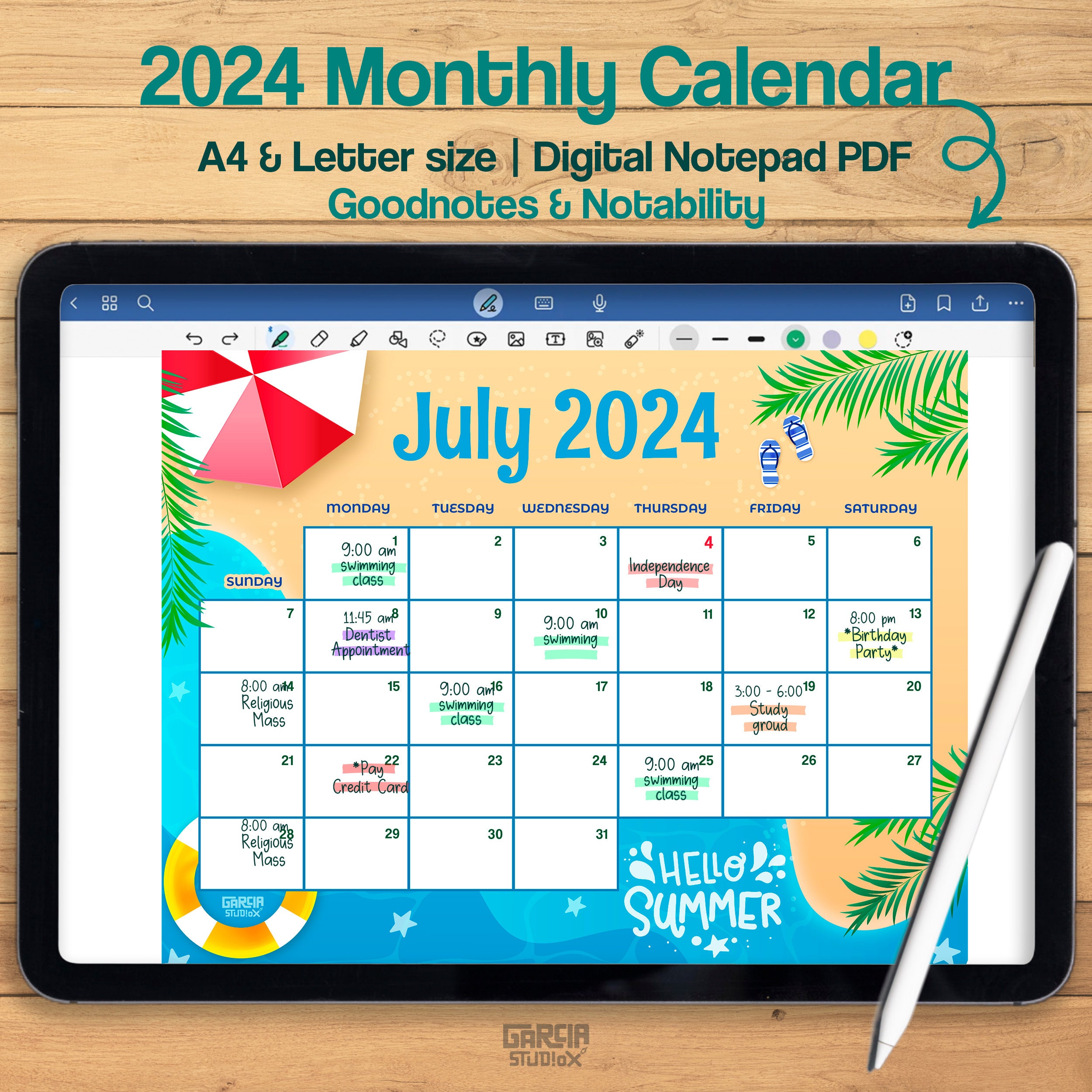 EDITABLE July 2024 Calendar, Fillable Patriot Planner, Monthly Schedule ...