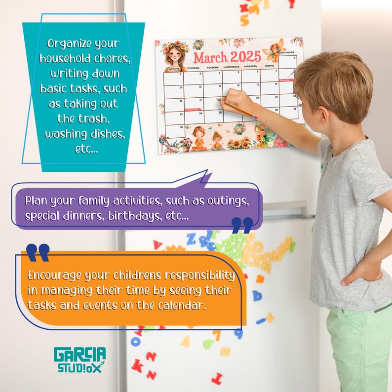 MARCH 2025 Calendar Women's Day | Spring & Floral Theme | Editable ...