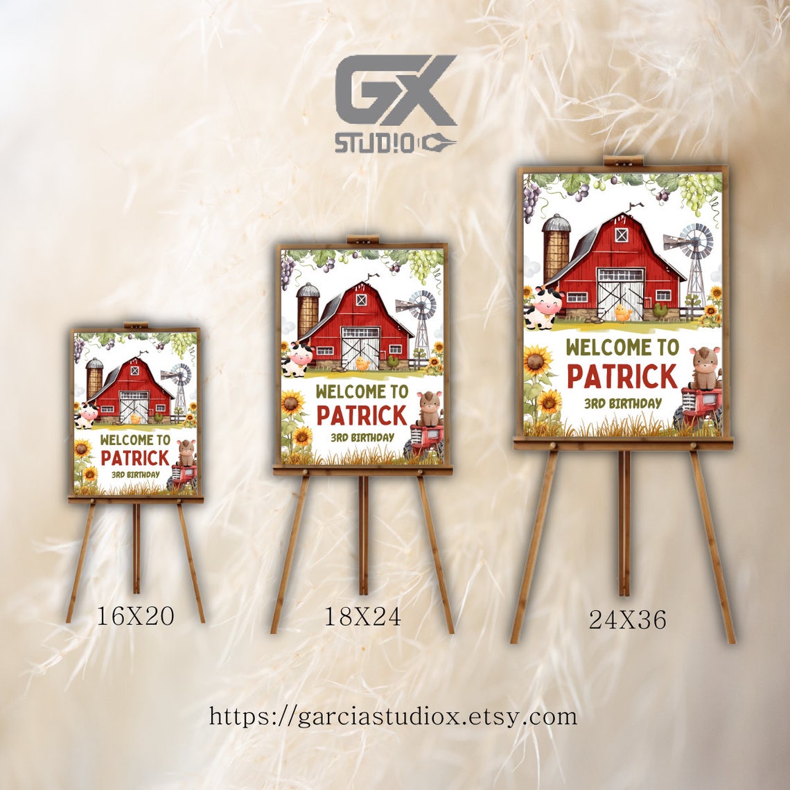 Editable Farm Birthday Welcome Sign Template, Farm Birthday Custom Sign ...