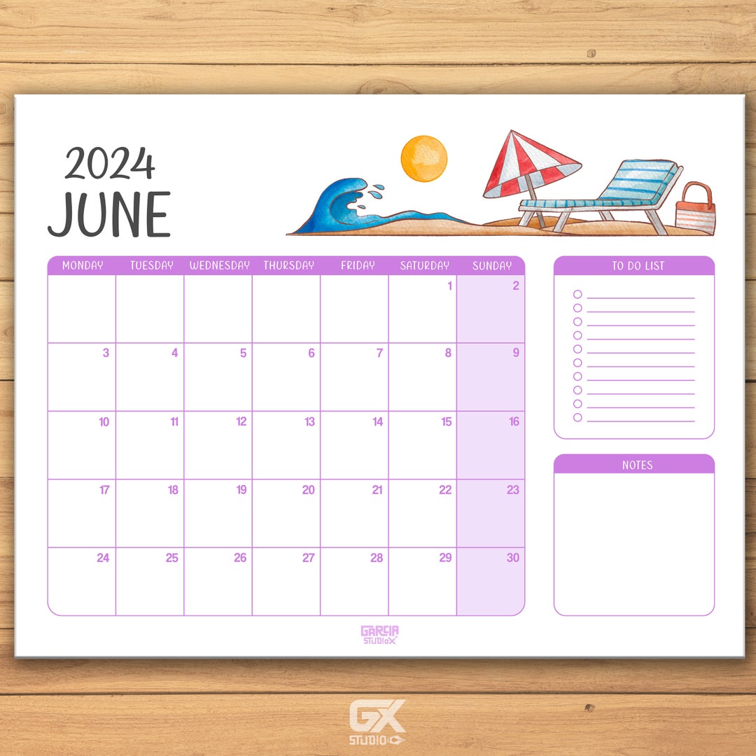 EDITABLE June 2024 Calendar, Monthly Planner, Monthly Schedule for Kids ...