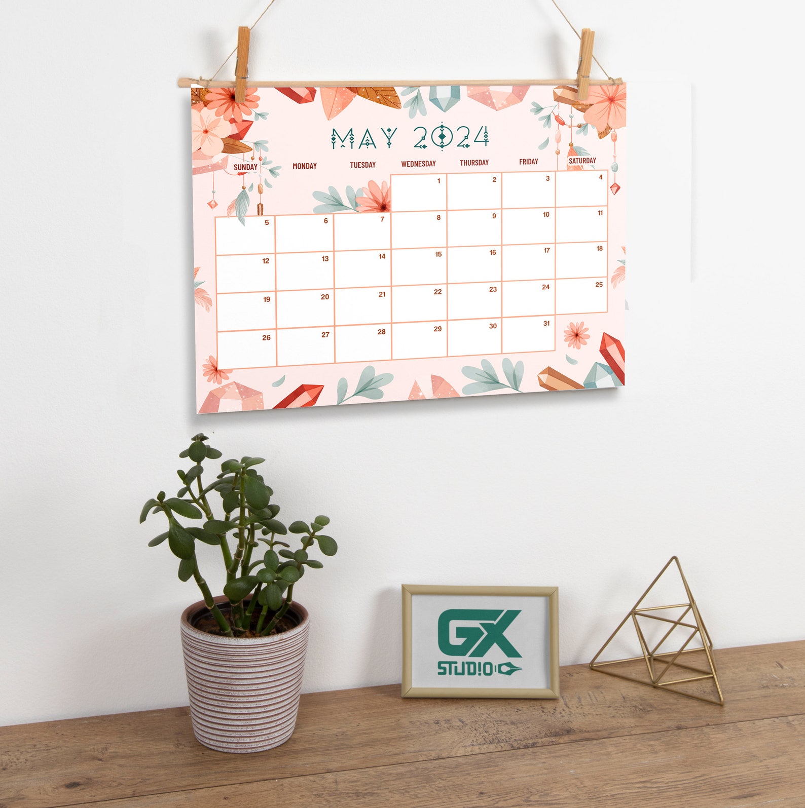 EDITABLE May 2024 Calendar, Fillable Spring Planner, Monthly Schedule ...