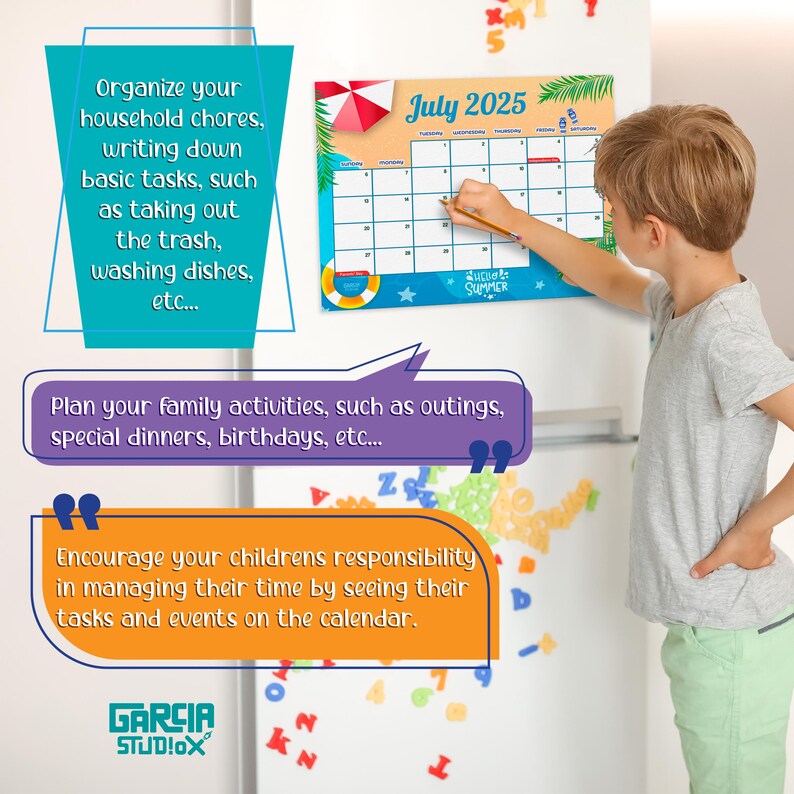 EDITABLE July 2025 Calendar, Fillable Beach Planner, Monthly Schedule ...