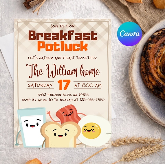 Brunch Potluck Invitation