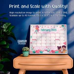 Editable February 2025 Calendar for Kids: Printable and Digital Monthly ...
