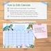 Monthly Calendar Undated | Sea Turtle Design, Editable and Printable ...