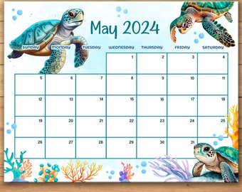 EDITABLE May 2024 Calendar, Fillable Spring Planner, Monthly Schedule ...
