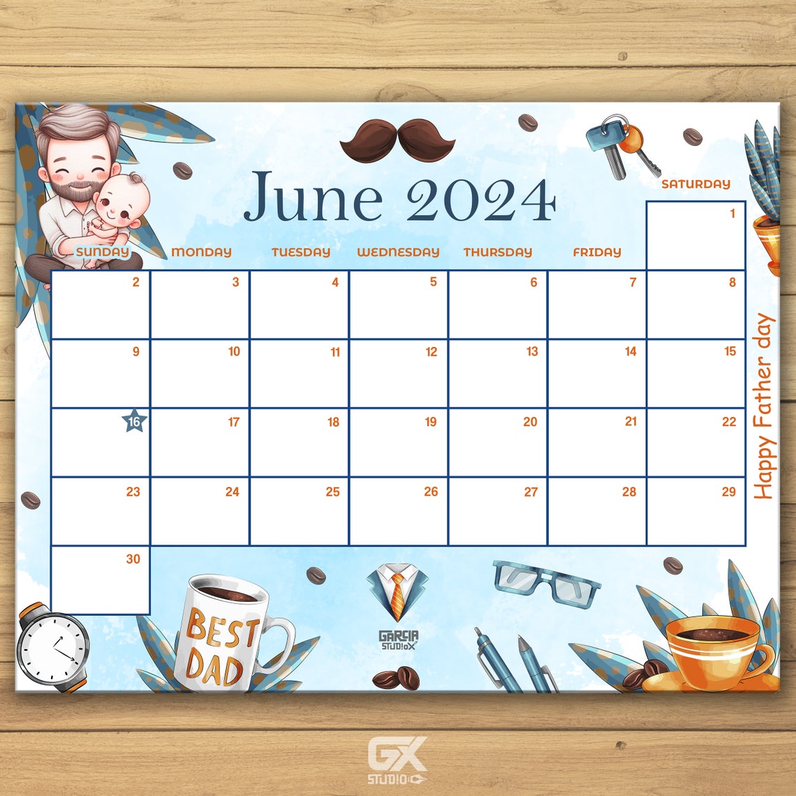 EDITABLE June 2024 Calendar, Fillable Summer Planner, Monthly Schedule ...