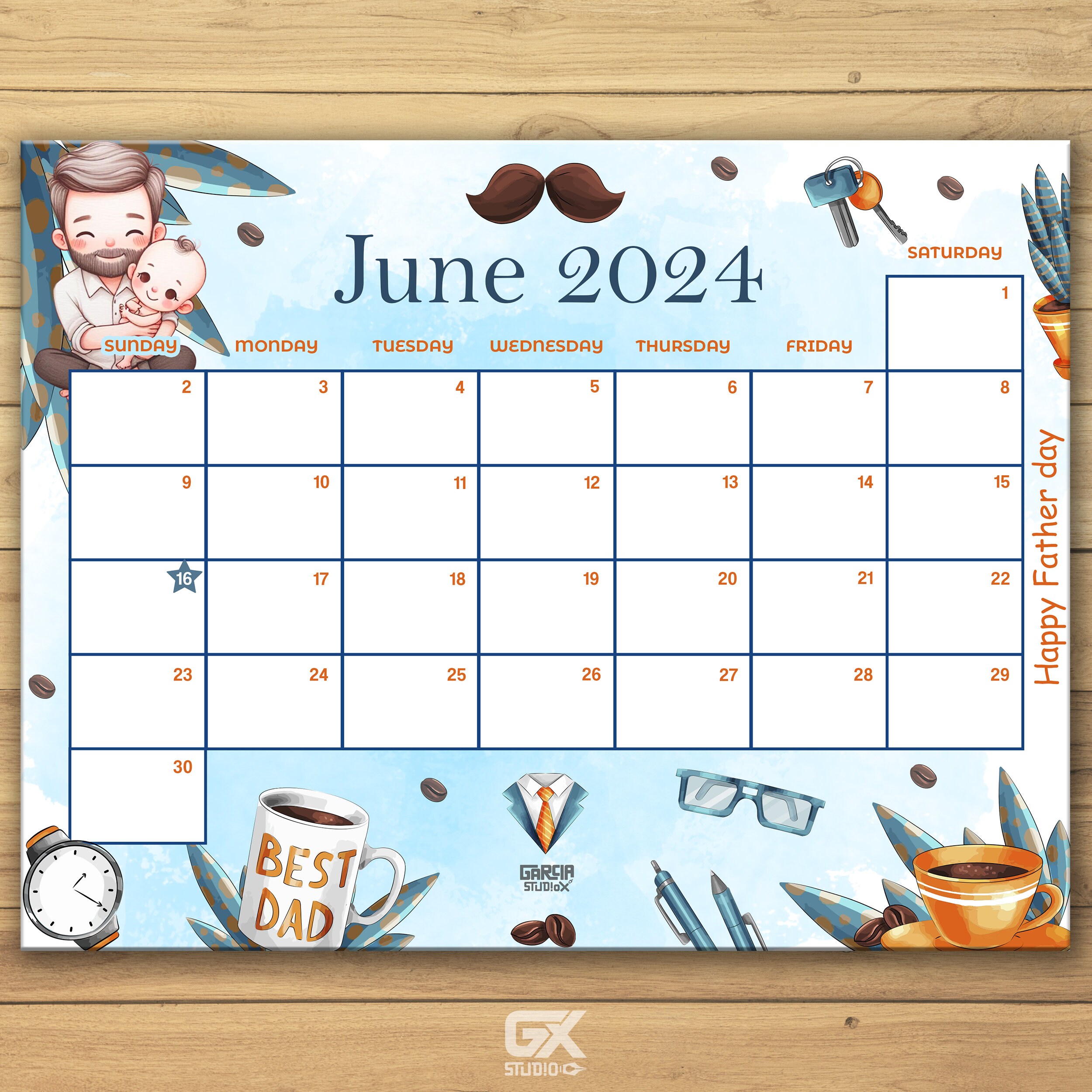 EDITABLE June 2024 Calendar, Fillable Summer Planner, Monthly Schedule ...