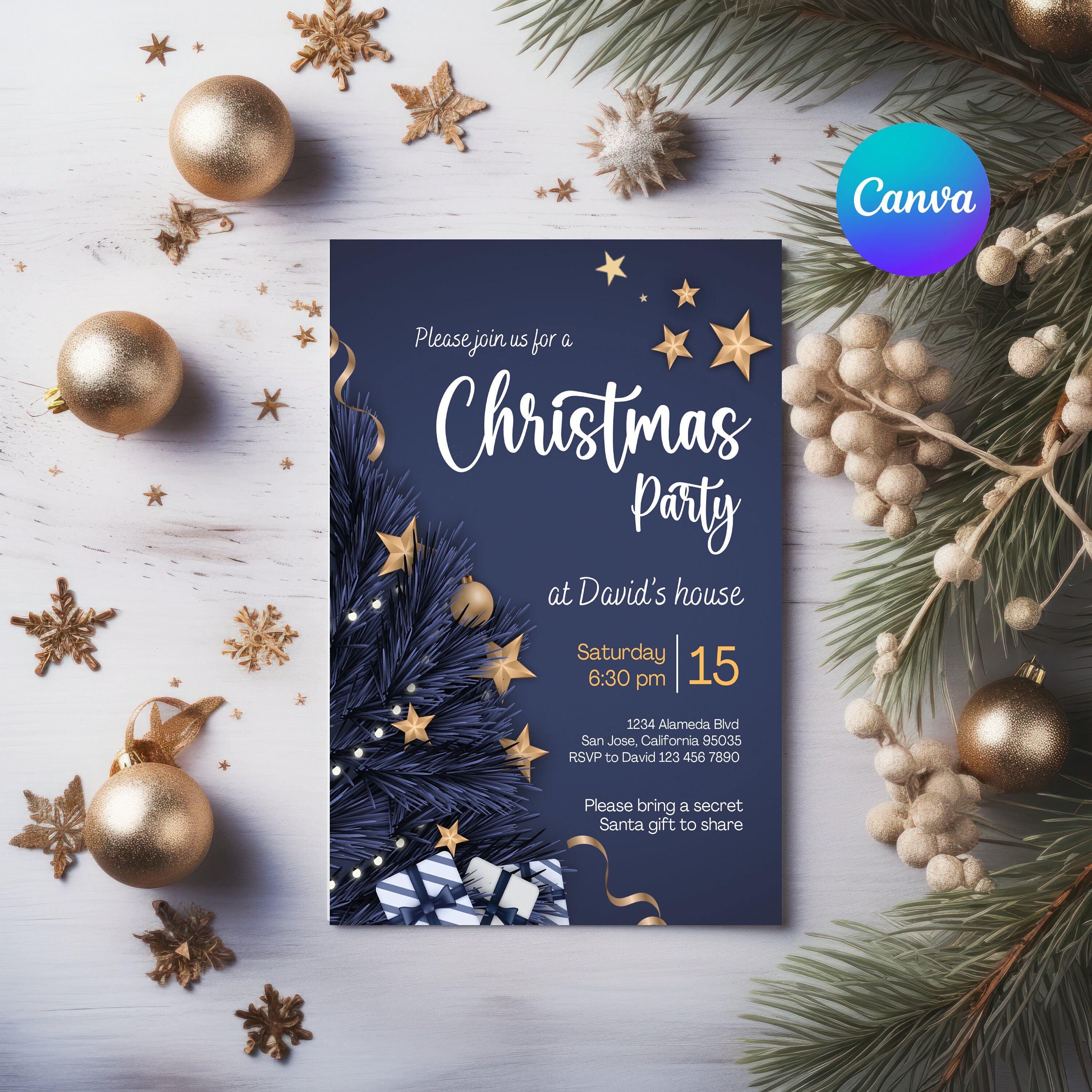 Christmas Invitation Background Party: This Printable Christmas ...
