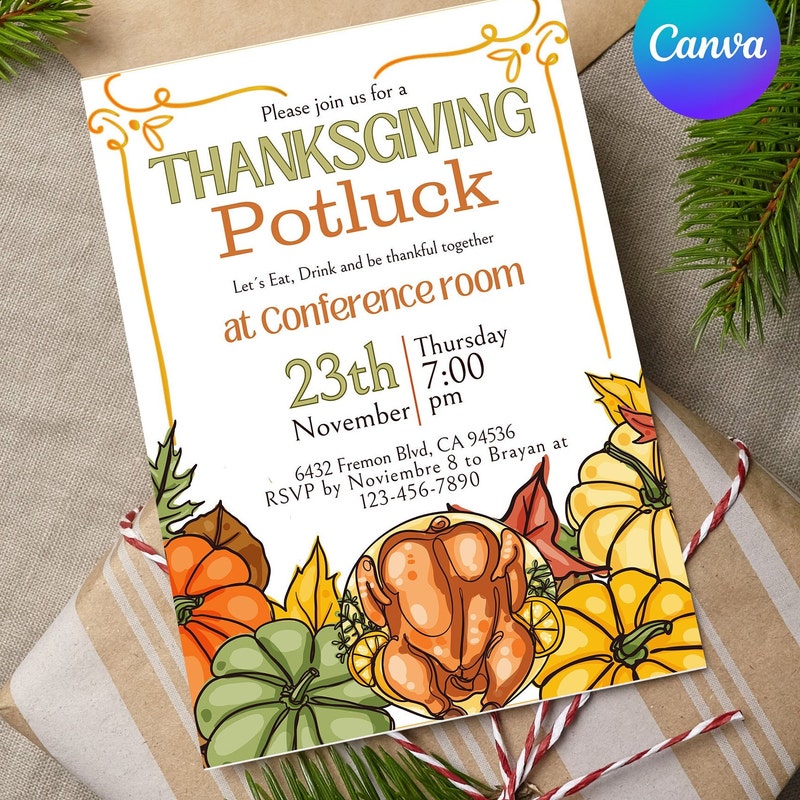 Thanksgiving Invitation - Etsy