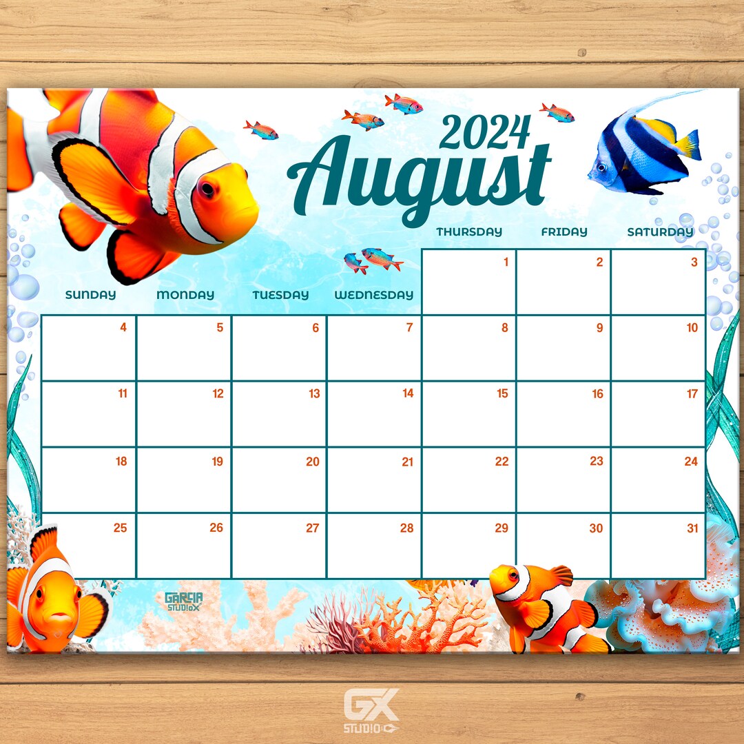 Calendario EDITABLE Agosto 2024, Planificador de Verano Rellenable ...