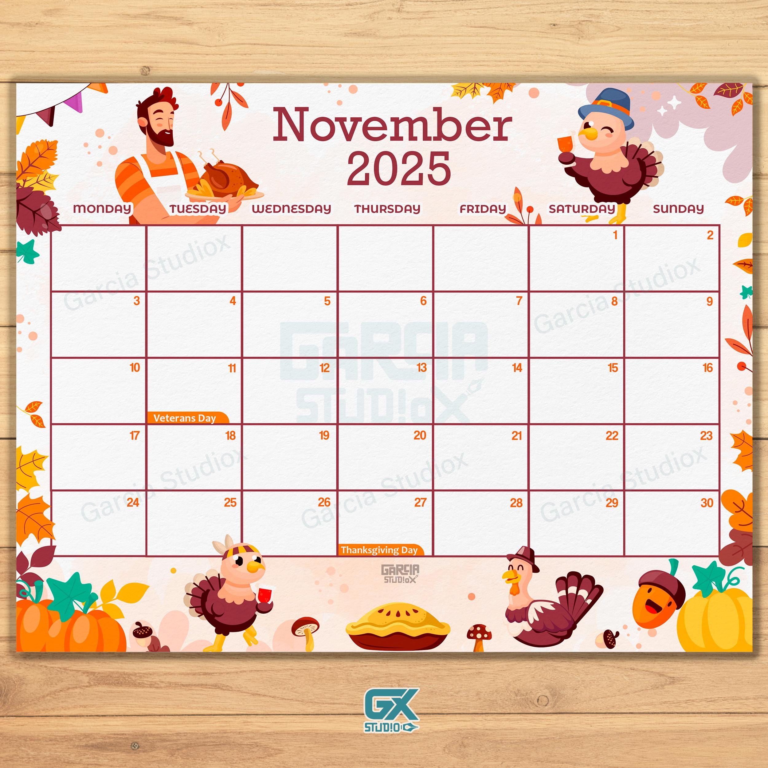 2025 Digital Calendar Sept–dec, Printable Monthly Planner PDF, US ...