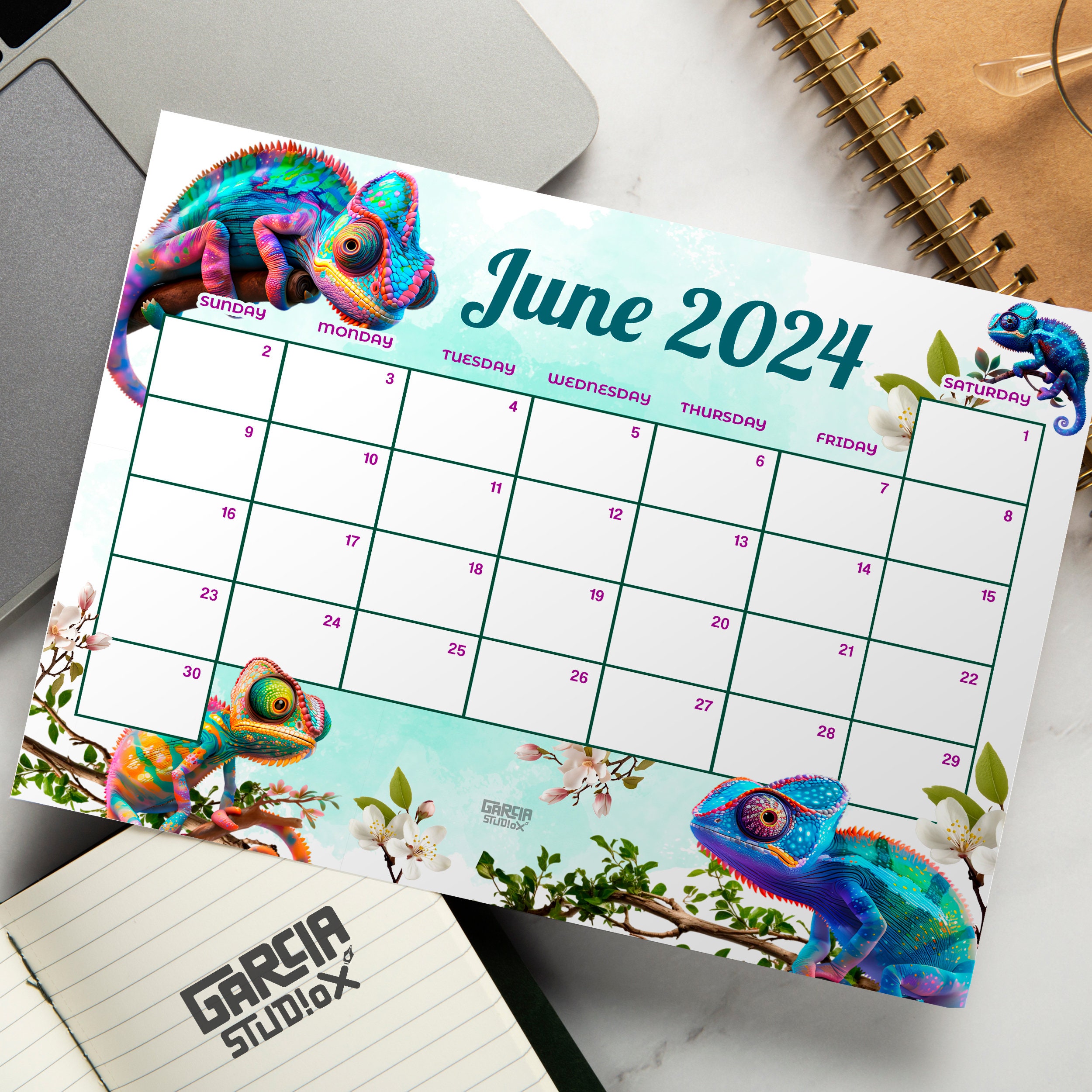 EDITABLE June 2024 Calendar, Fillable Summer Planner, Monthly Schedule ...