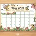 EDITABLE May 2024 Calendar, Fillable Spring Planner, Monthly Schedule ...