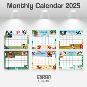 2025 Calendar Kids | Editable Monthly Calendar for Children, School and ...