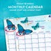Monthly Calendar Undated | Butterfly Design, Editable and Printable ...