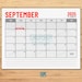 EDITABLE September 2025 Office Calendar, Modern Printable PDF Planner ...