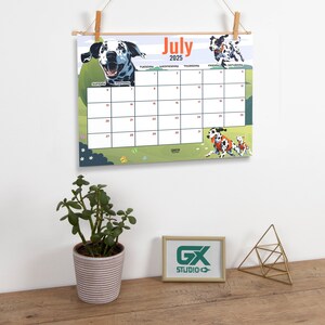 July 2025 Dalmatian Calendar: Printable Editable Monthly Planner (PDF ...