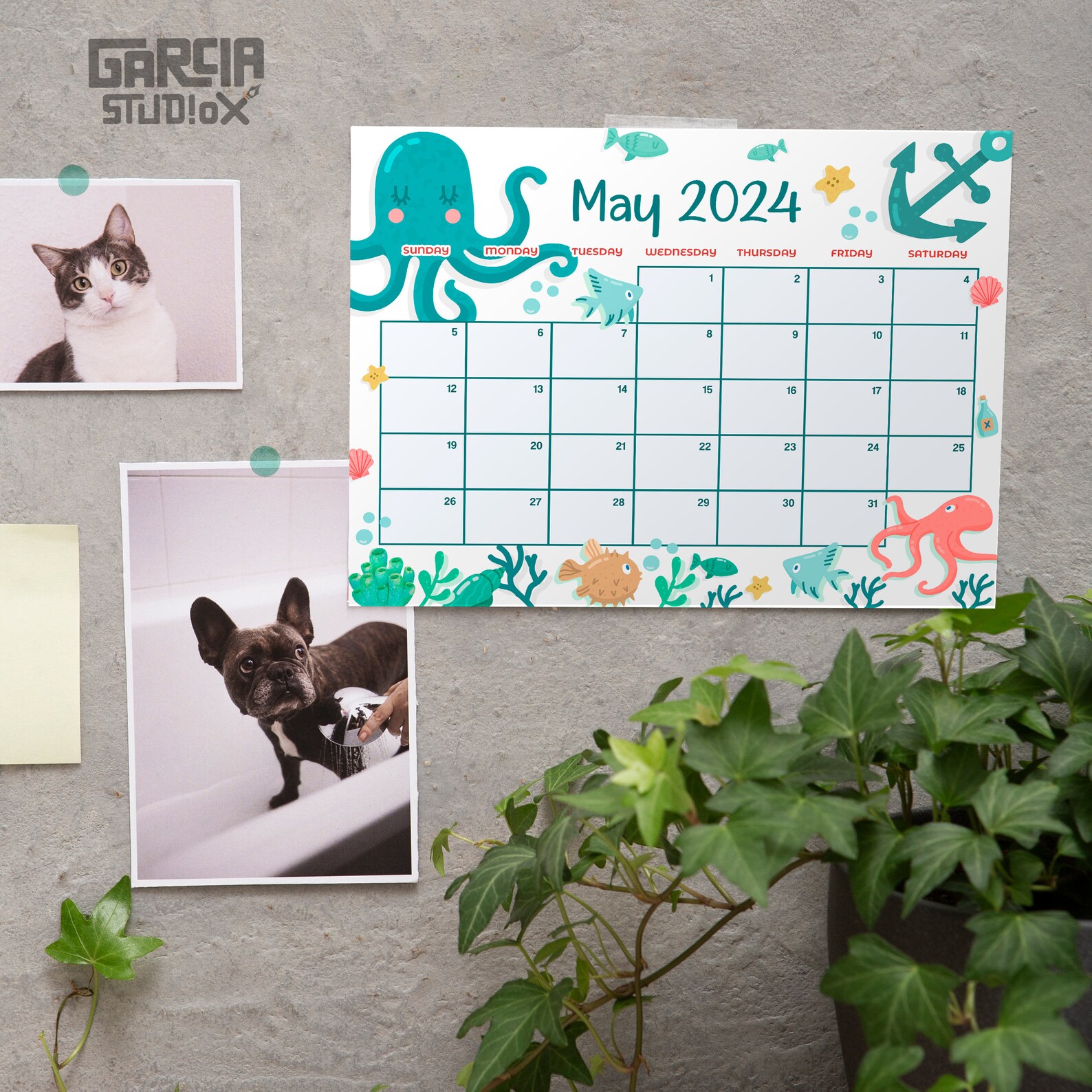 EDITABLE May 2024 Calendar, Fillable Spring Planner, Monthly Schedule ...