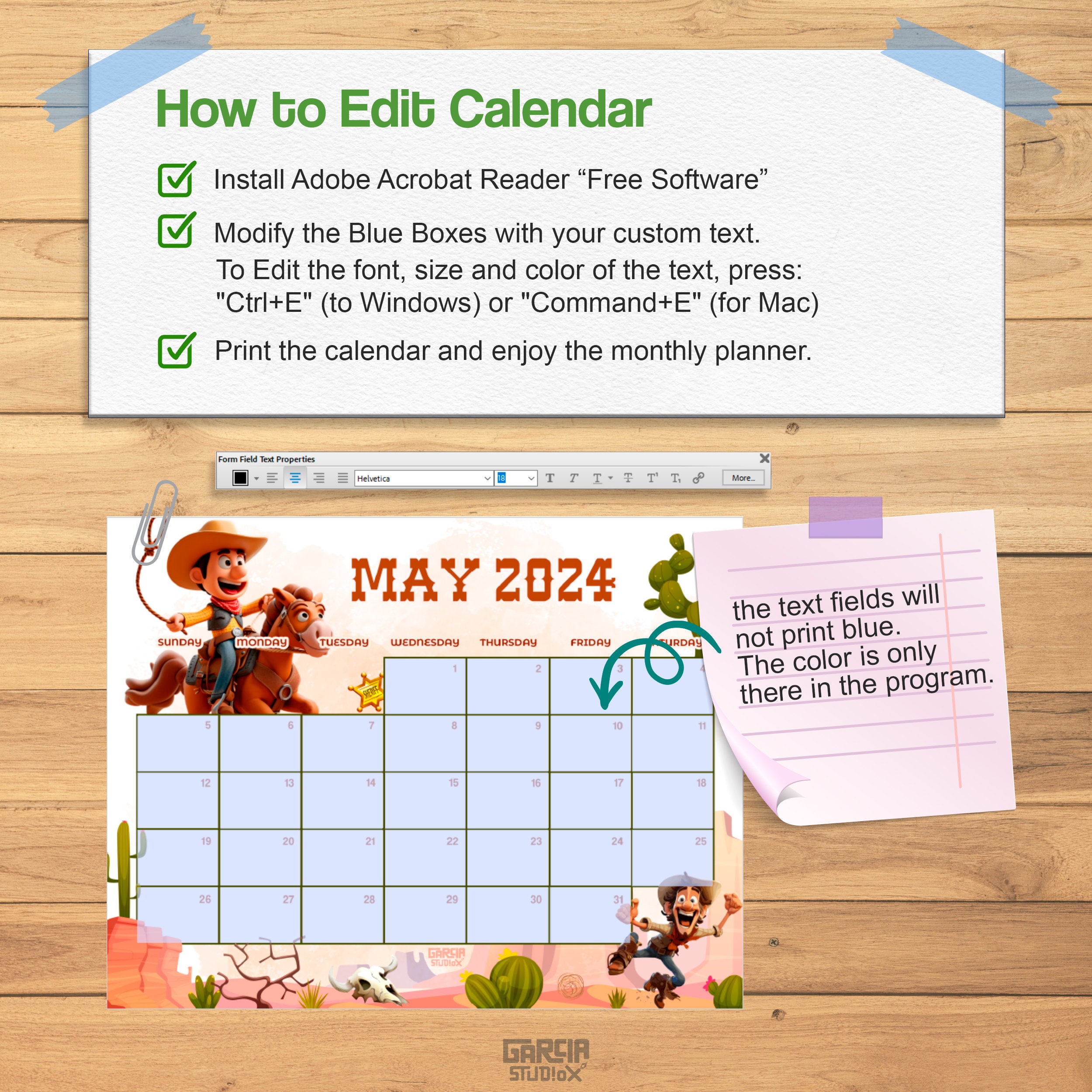 EDITABLE May 2024 Calendar, Fillable Spring Planner, Monthly Schedule ...