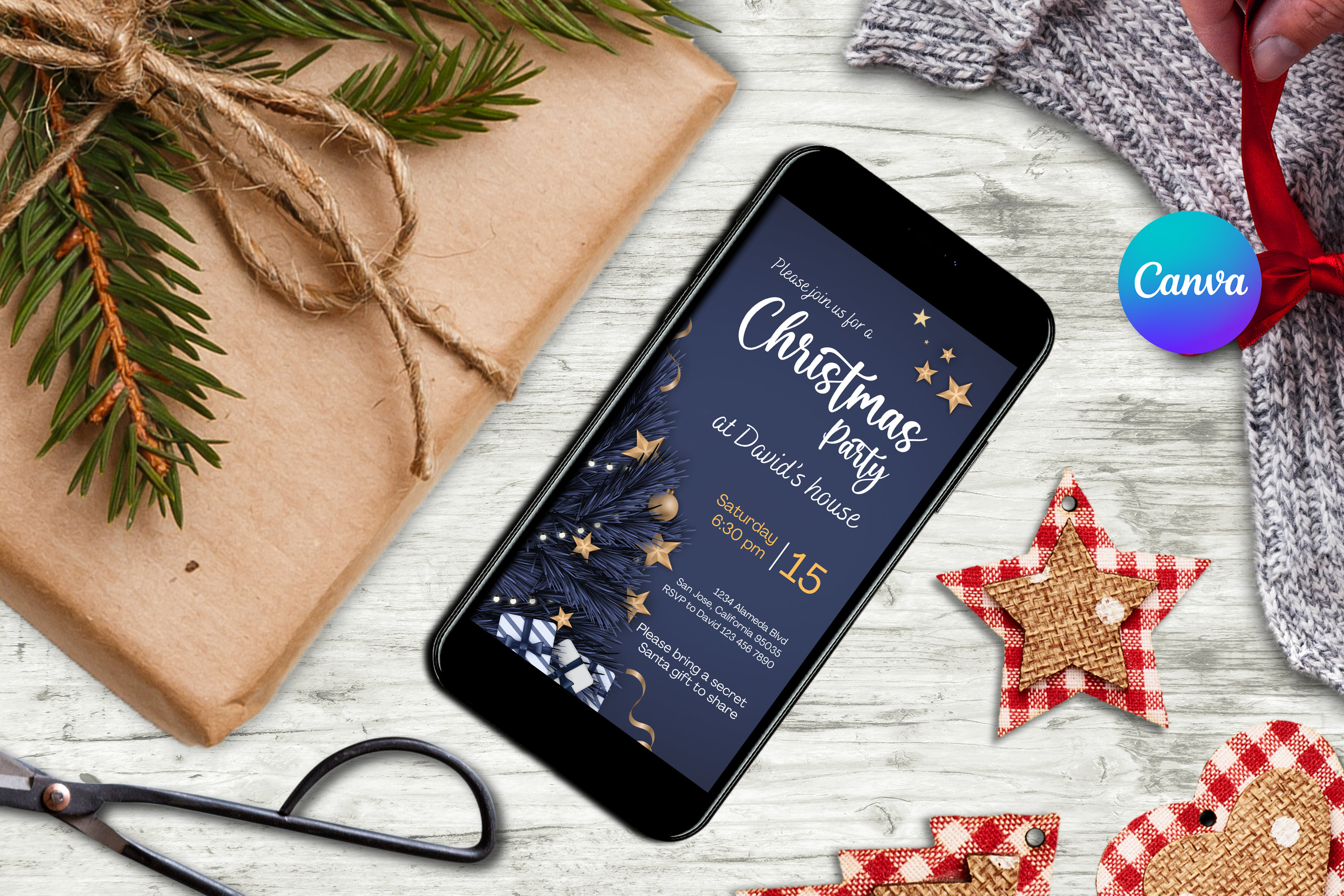 Christmas Invitation Background Party: This Printable Christmas ...