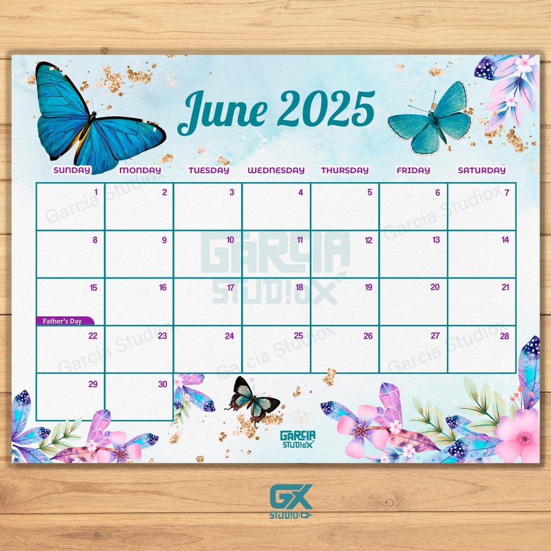 EDITABLE June 2025 Calendar, Fillable Summer Planner, Monthly Schedule ...