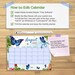 EDITABLE August 2025 Calendar, Cute Blue Butterflies Summer, Pretty ...